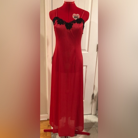 Vintage | Intimates & Sleepwear | Vtg Undercoverwear Red Satin ...